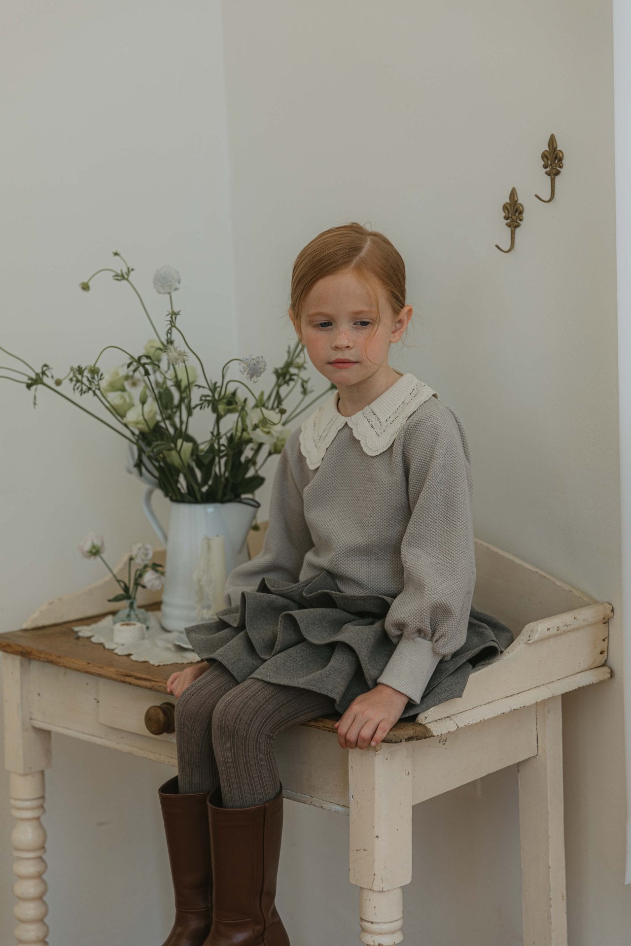 Lily Blouse & Skirt Set _Grey – PIPIROO